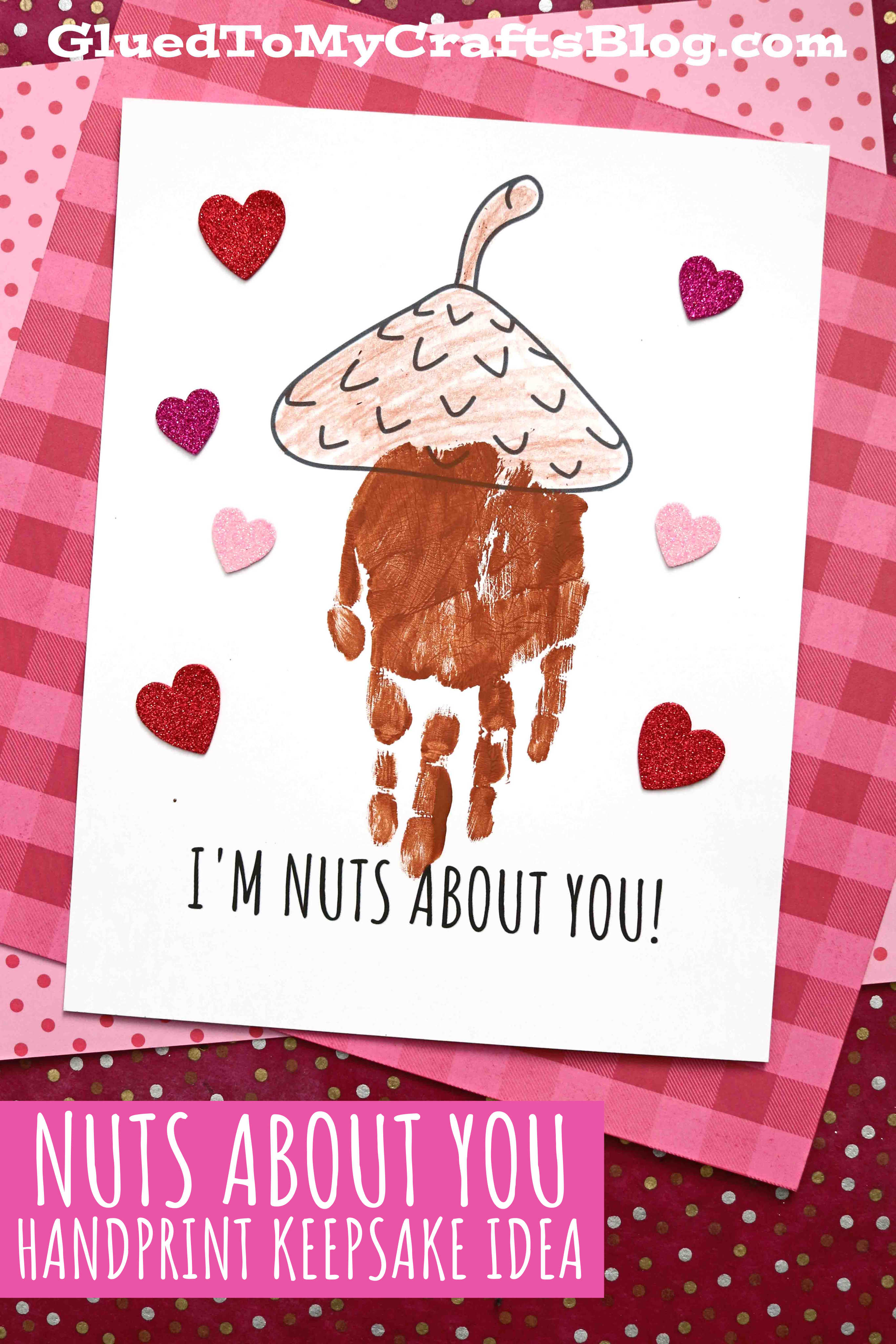 Handprint "I'm NUTS About You" Keepsake
