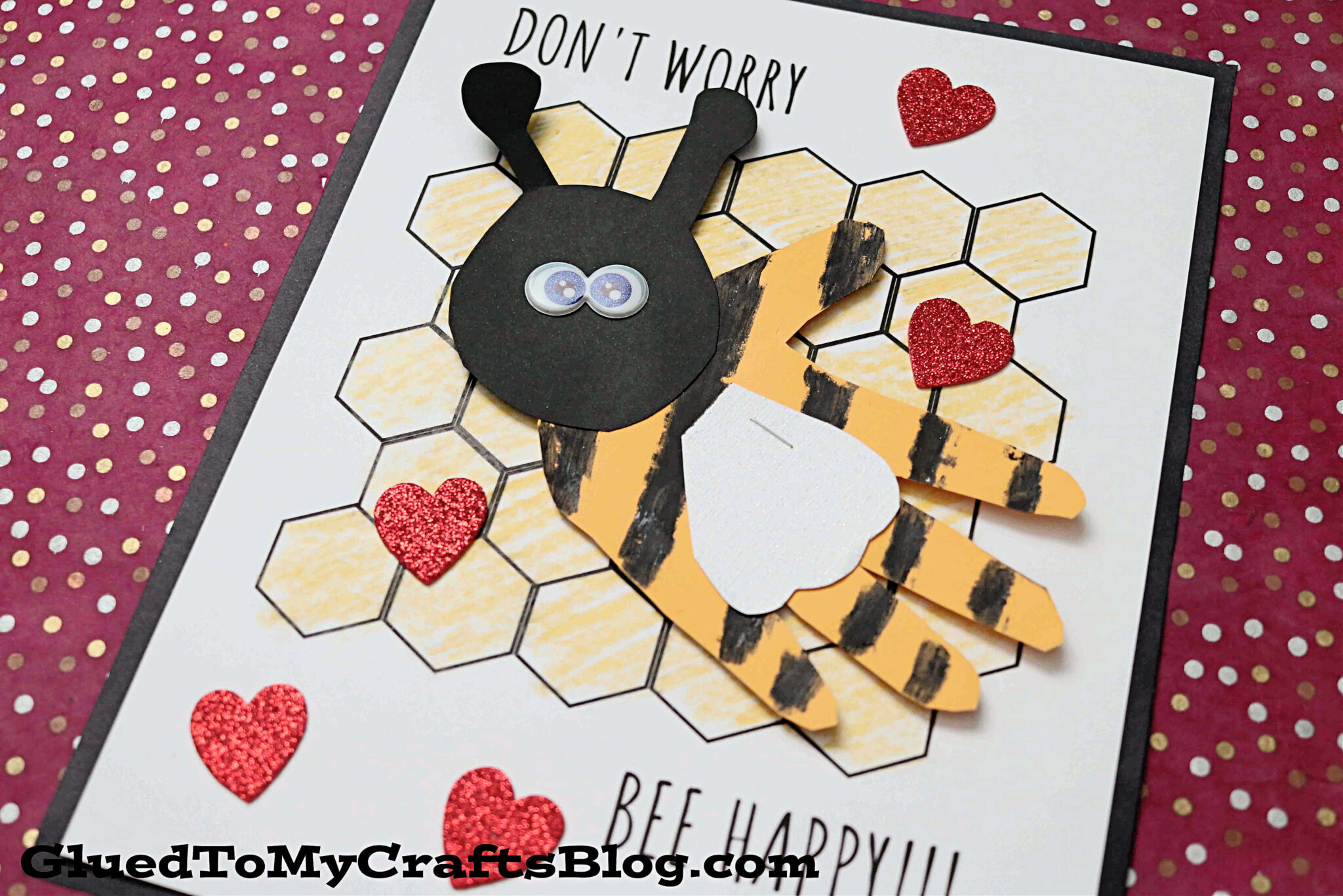 Handprint Don't Worry BEE Happy Keepsake