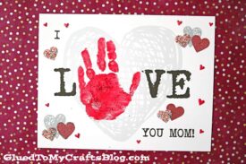 Handprint I Love You Mom Keepsake