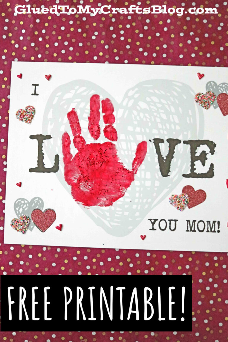 Handprint I Love You Mom Keepsake