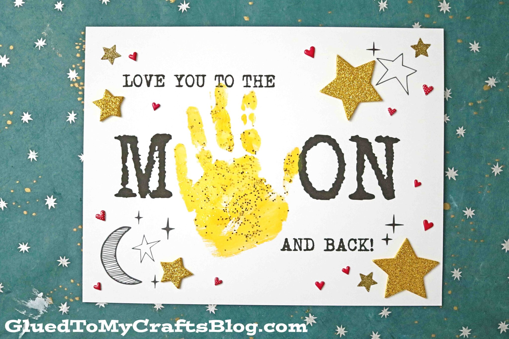 Handprint Love You To The Moon & Back Keepsake