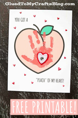 Handprint Peach of My Heart Keepsake