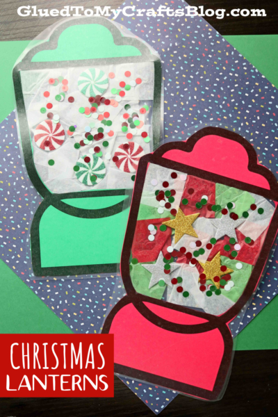 Stained Glass Camping Lantern Craft Idea