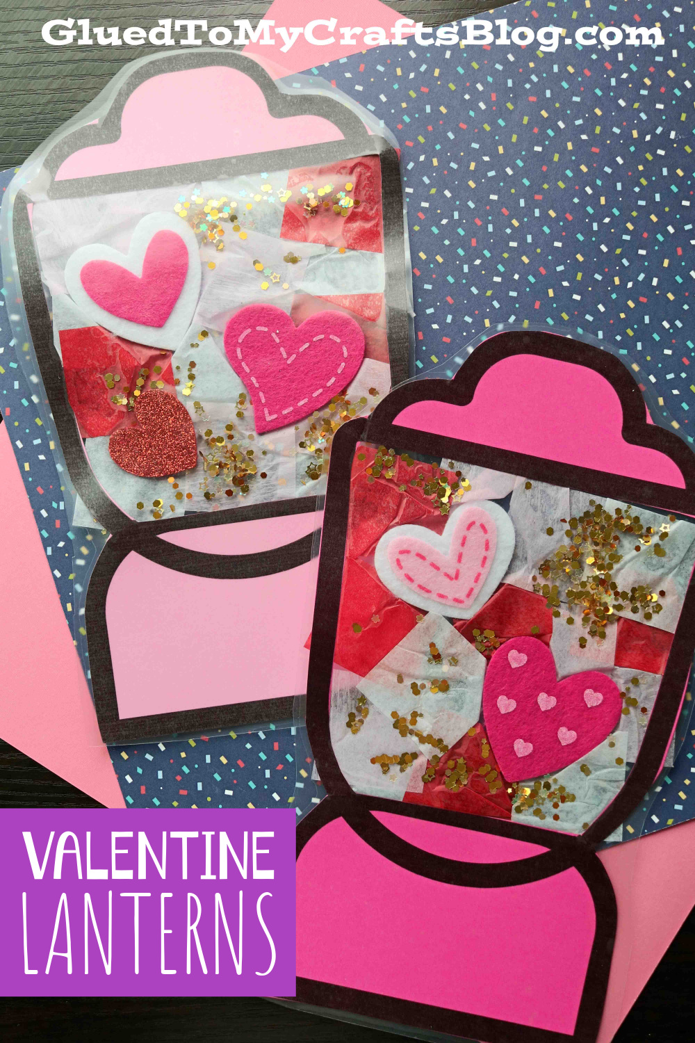 Stained Glass Camping Lantern Craft Idea