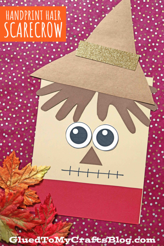 Handprint Scarecrow Hair Craft
