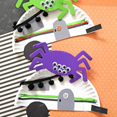 Marbled Art Spider Web Craft Idea