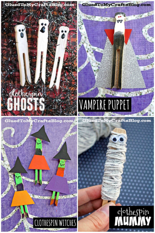 Spooktacular Halloween Clothespin Characters for Kids