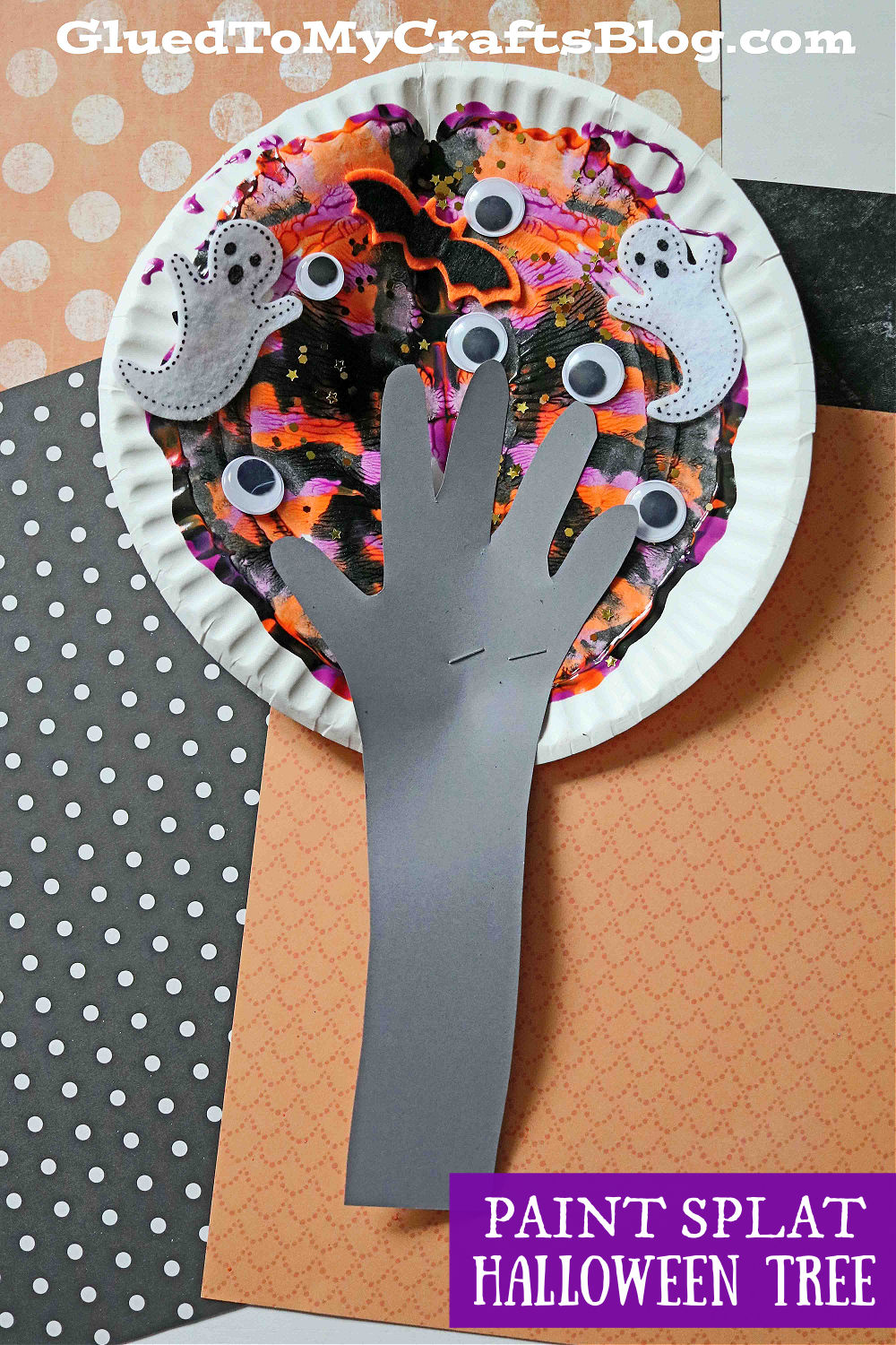 Paint Splat Halloween Tree