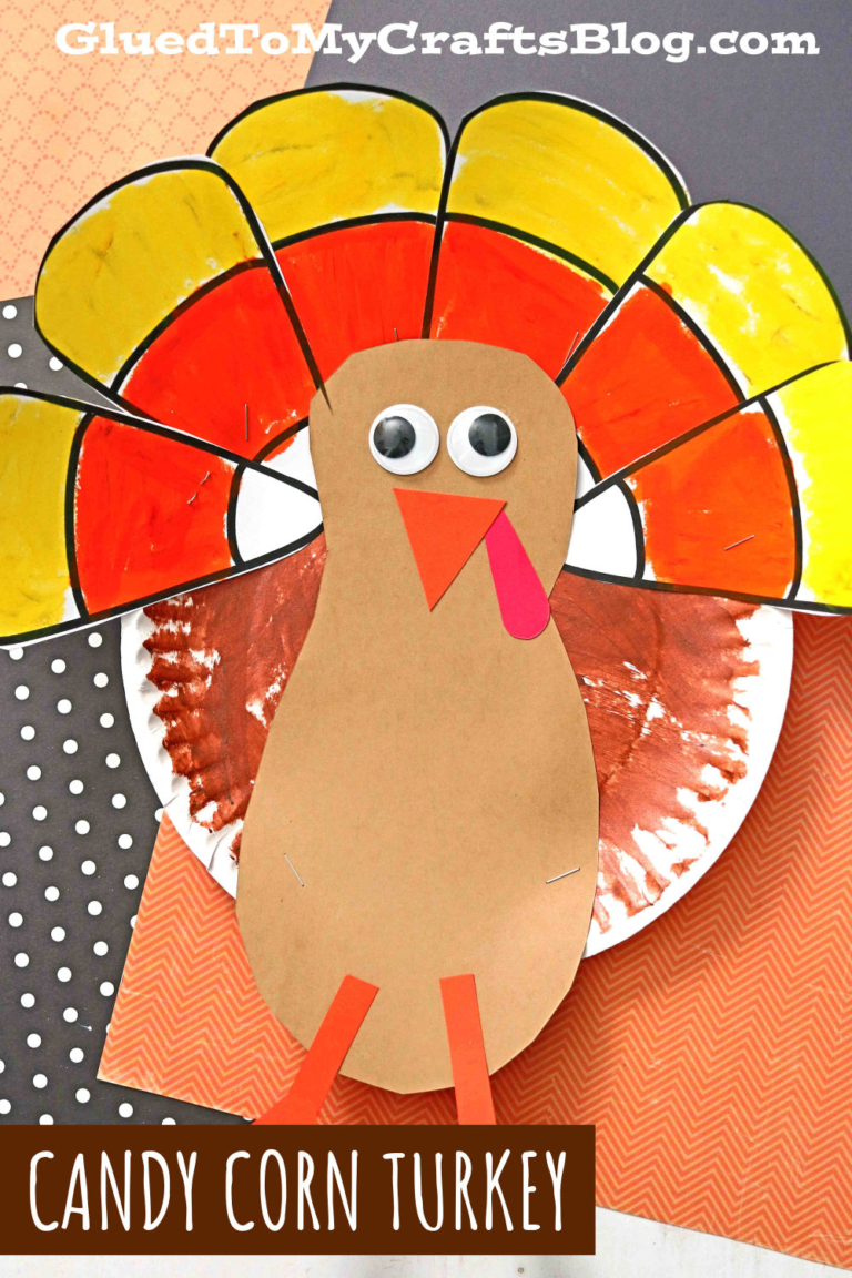 Paper Plate Candy Corn Turkey Craft