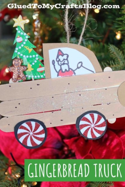 Gingerbread Pickup Truck Ornament