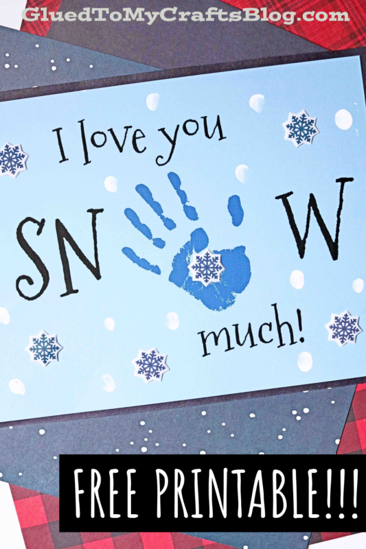 Handprint I Love You SNOW Much Keepsake