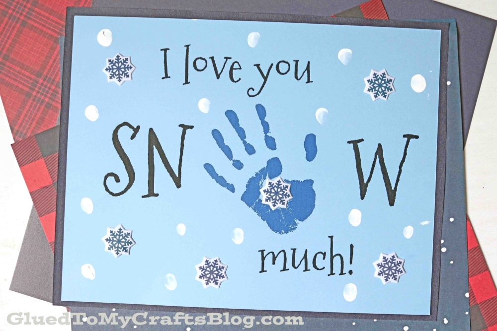 Handprint I Love You SNOW Much Keepsake