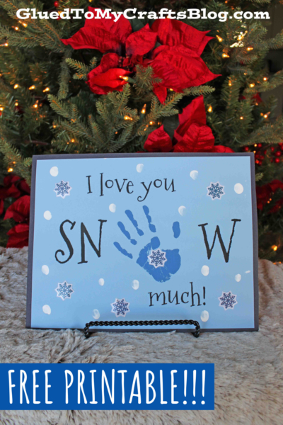 Handprint I Love You SNOW Much Keepsake