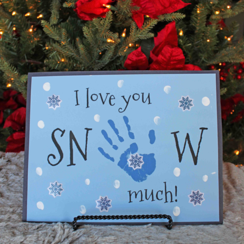 Handprint I Love You SNOW Much Keepsake