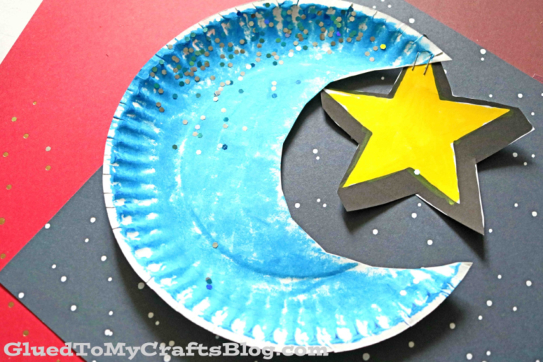 Paper Plate Moon & Star Craft Idea