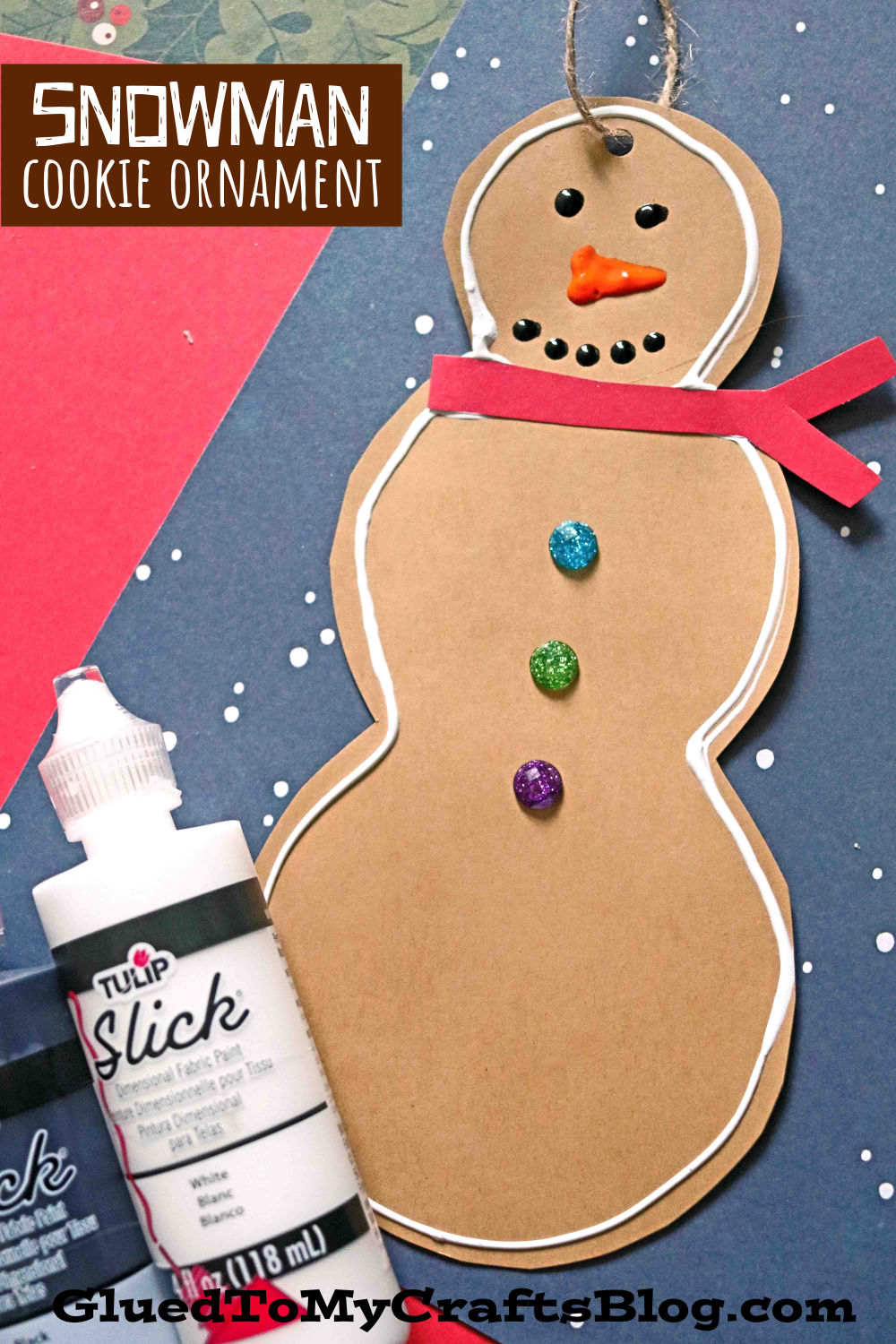 Snowman Gingerbread Cookie Ornament