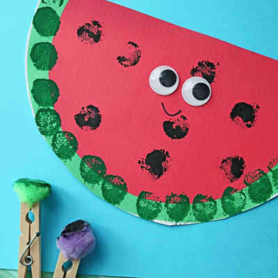 One In A Melon - Handprint Watermelon Keepsake