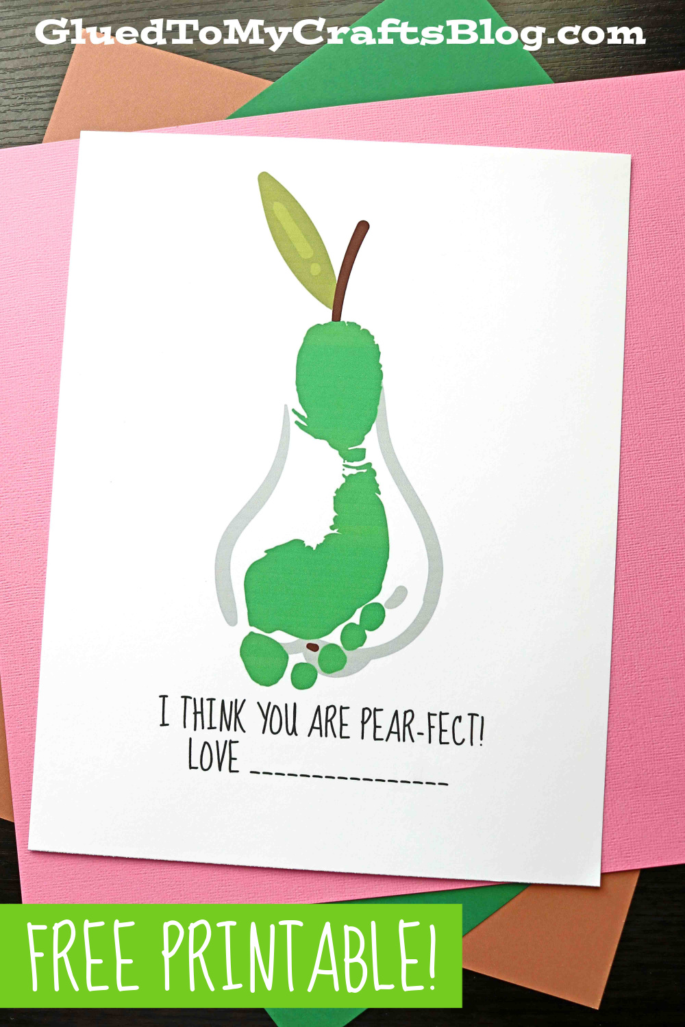 Pear-fect Footprint Pear Keepsake