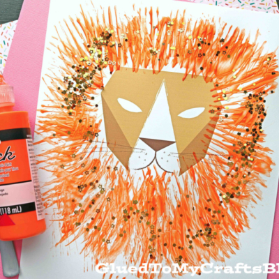 Popsicle Stick Lion Head