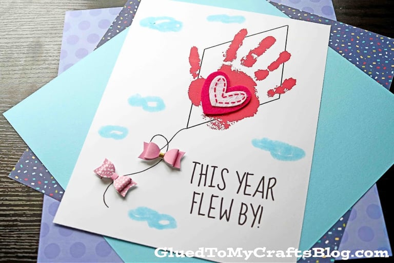 Handprint This Year Flew By Kite Keepsake