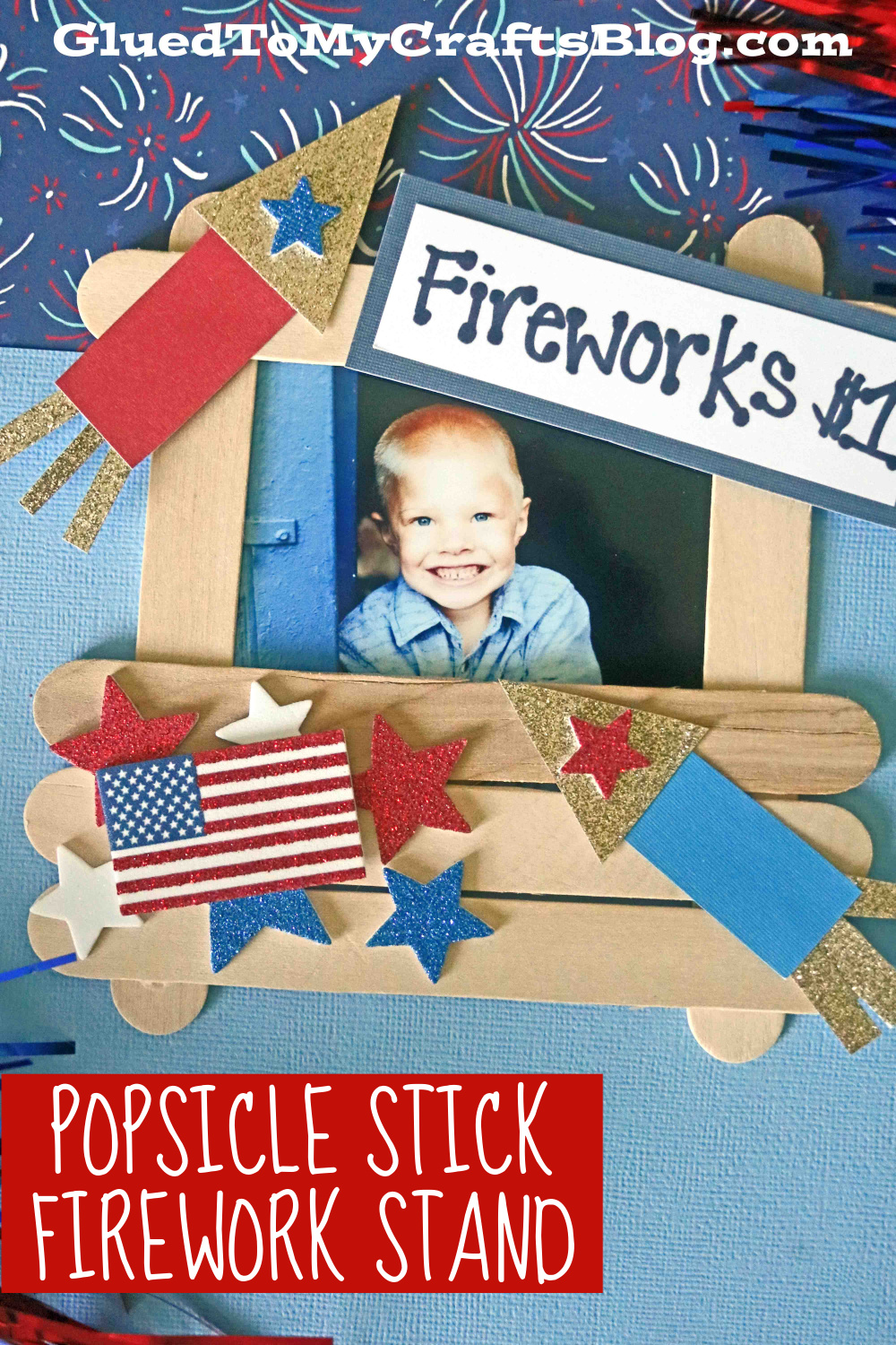 Popsicle Stick Firework Stand Craft