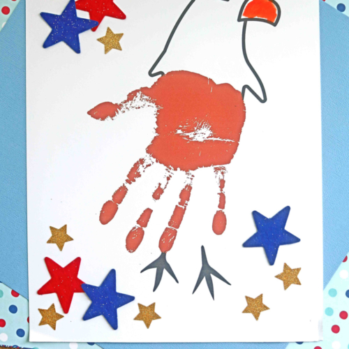 Handprint Bald Eagle Keepsake