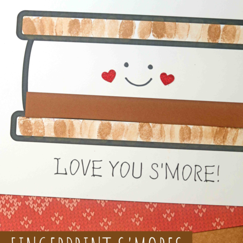 Fingerprint S'mores Craft Idea For Kids