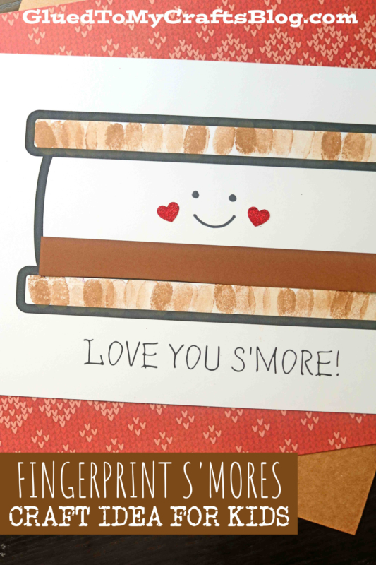 Fingerprint S'mores Craft Idea For Kids - Glued To My Crafts - Let's ...