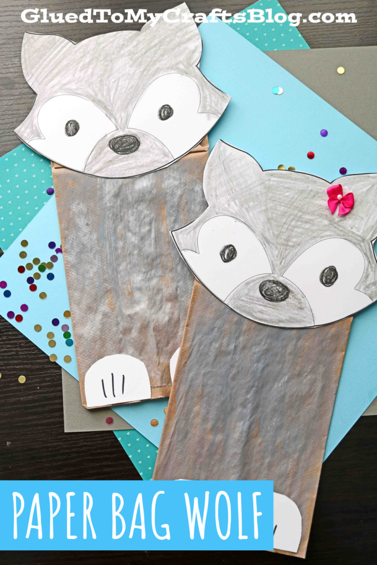 Paper Bag Wolf Craft Idea For Kids
