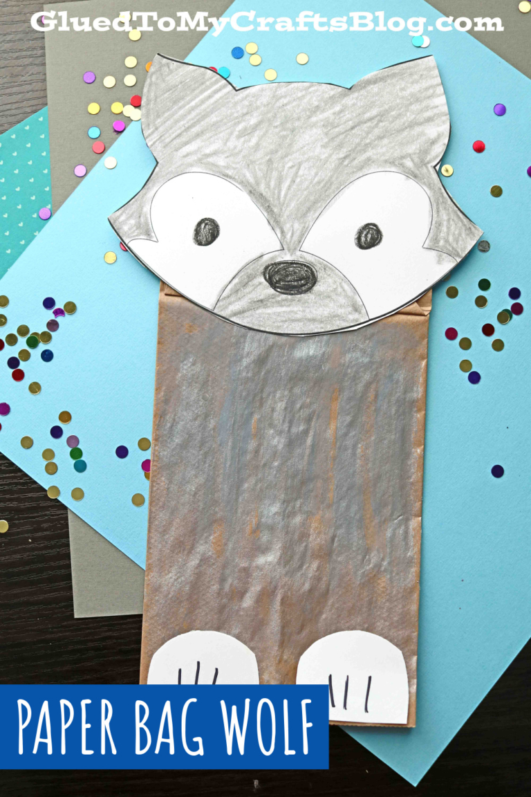 Paper Bag Wolf Craft Idea For Kids