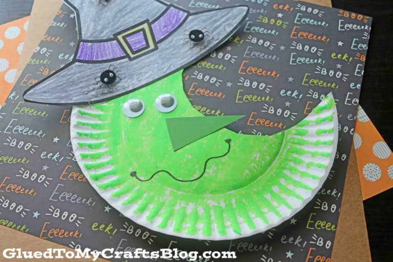 Paper Plate Witch Moon Craft Idea For Kids