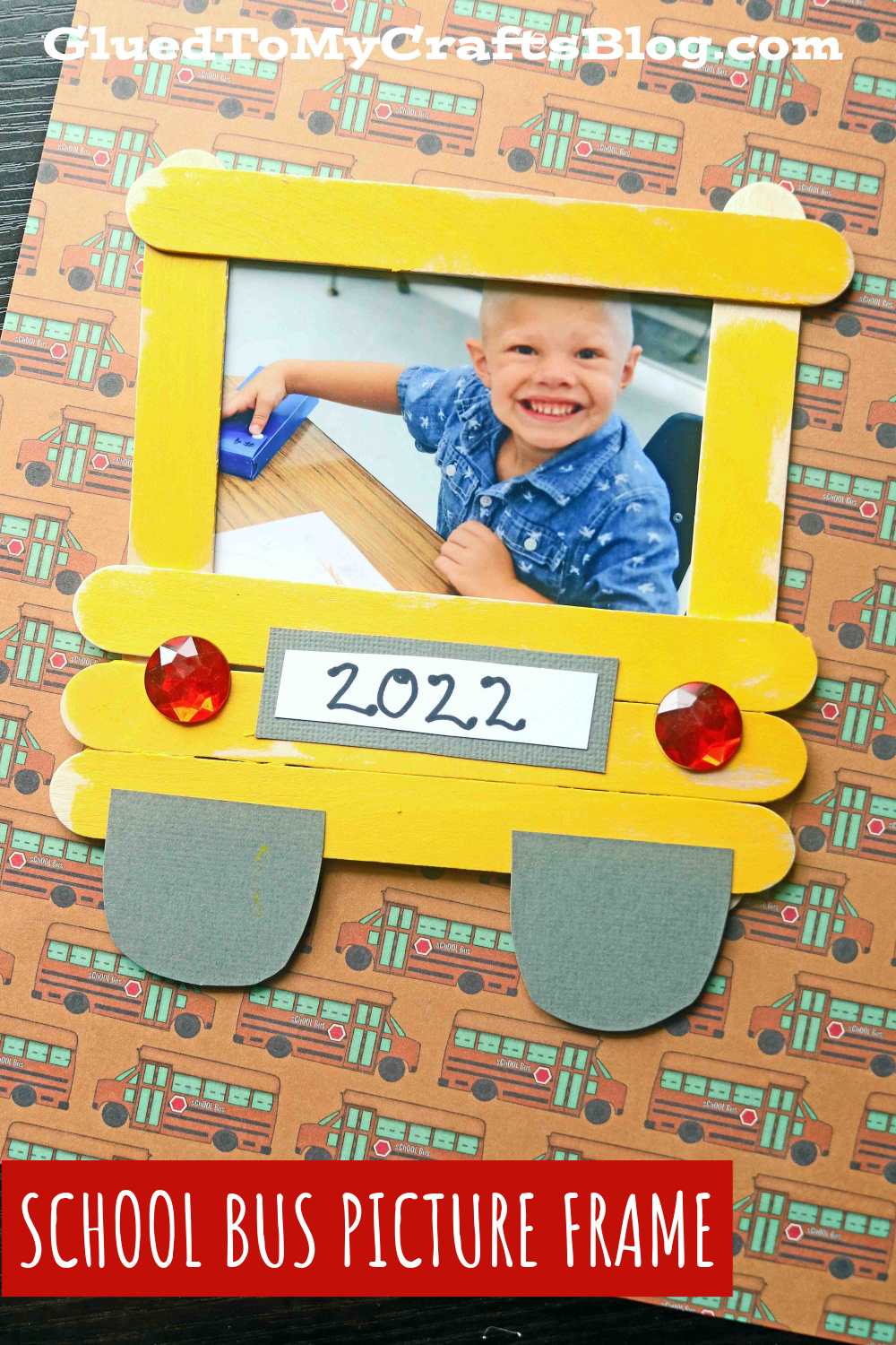 Popsicle Stick School Bus Frame