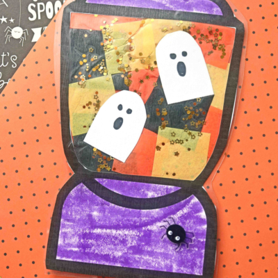 Popsicle Stick Ghost Window