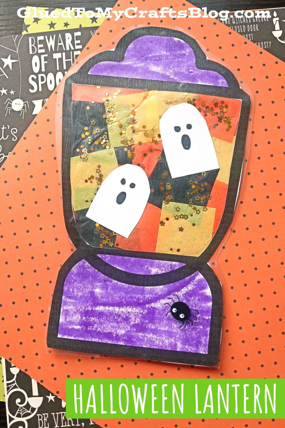 Stained Glass Halloween Lantern Craft