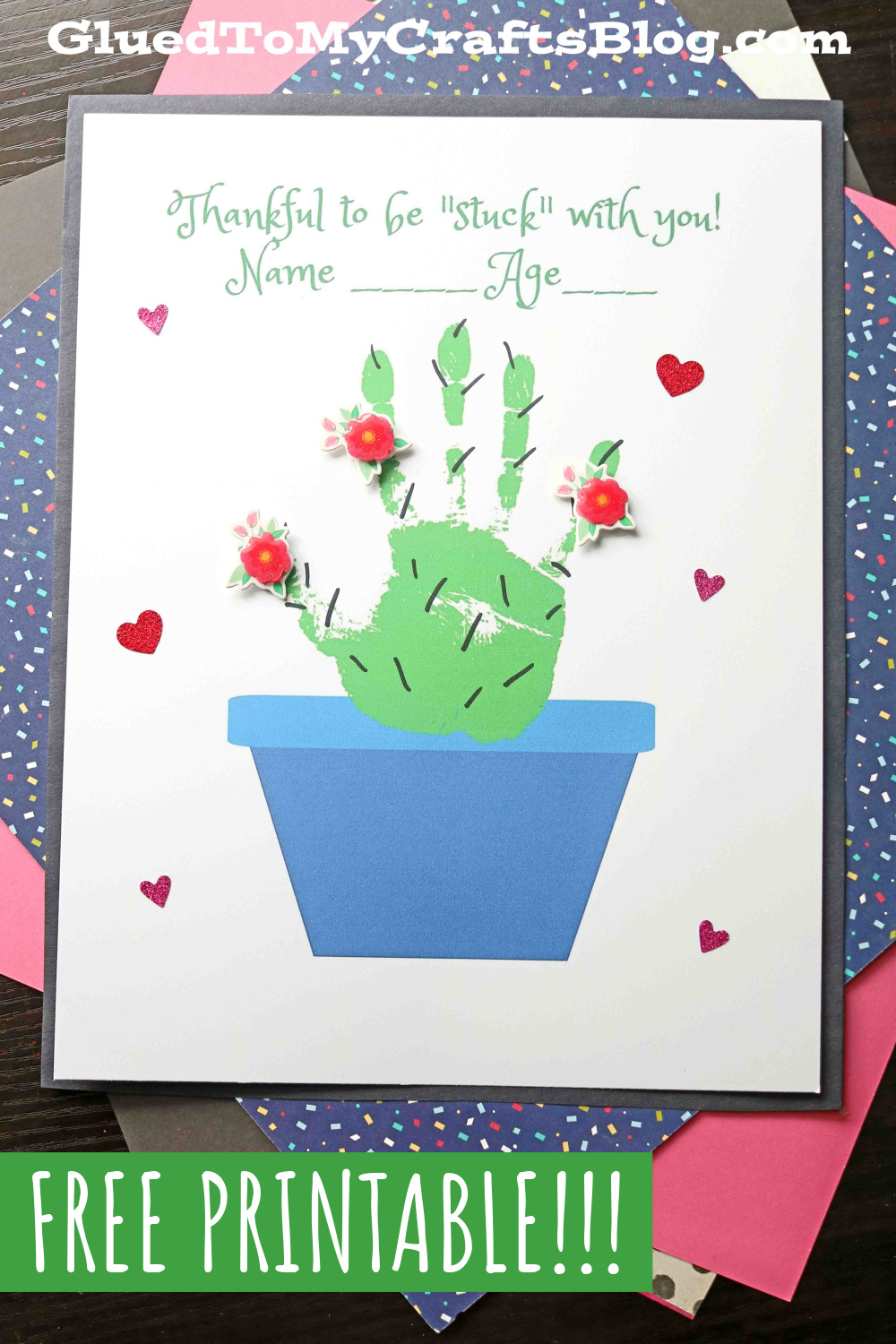 Stuck With You - Handprint Cactus Keepsake