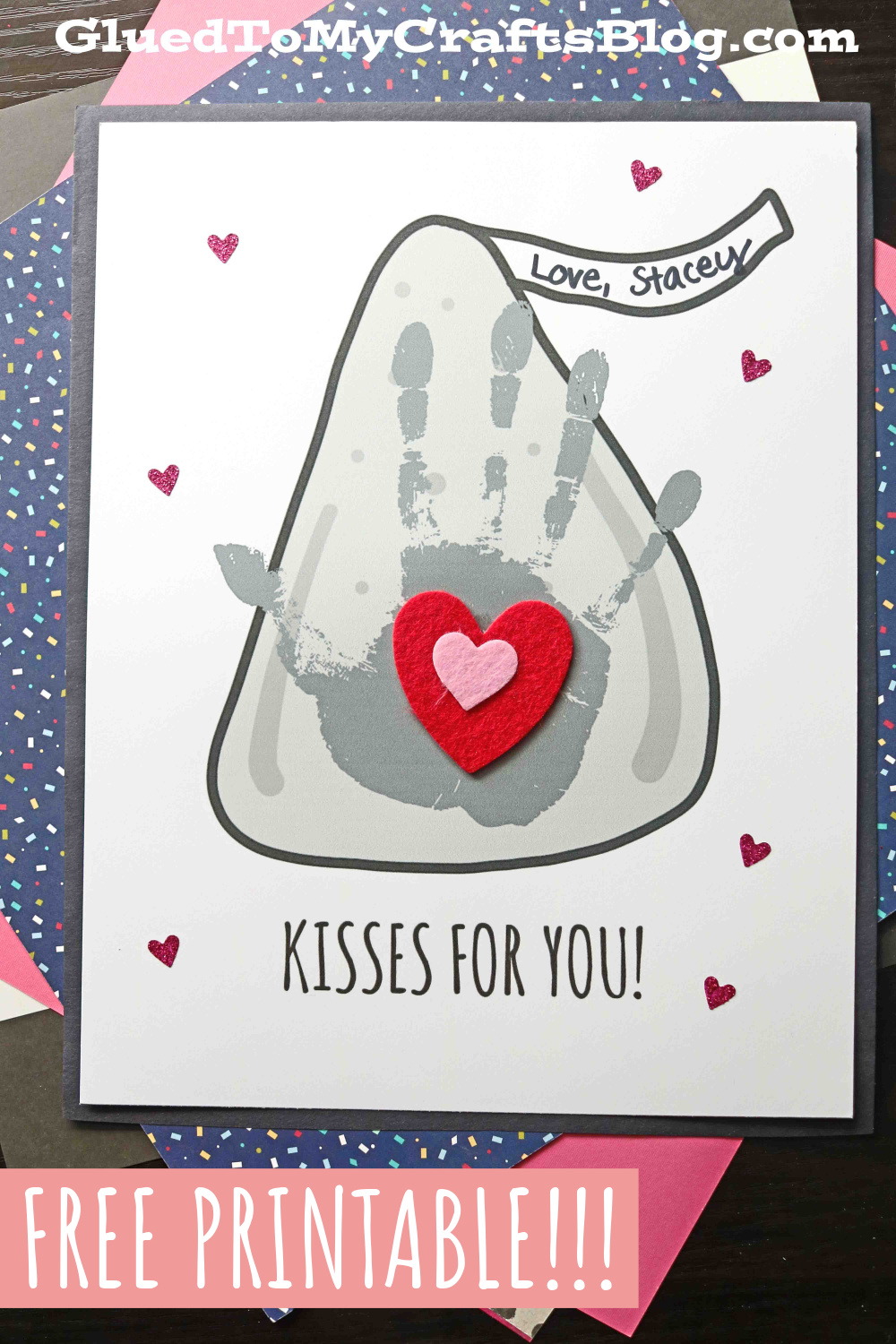 Handprint Kisses For You Keepsake