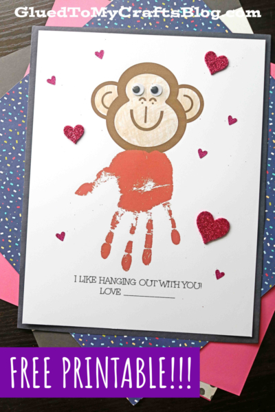 Handprint Monkey Keepsake Craft for Kids