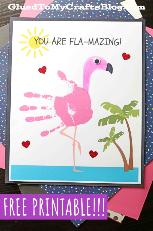 Handprint Flamingo Printable