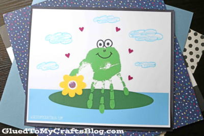 Handprint Frog Craft Idea For Kids