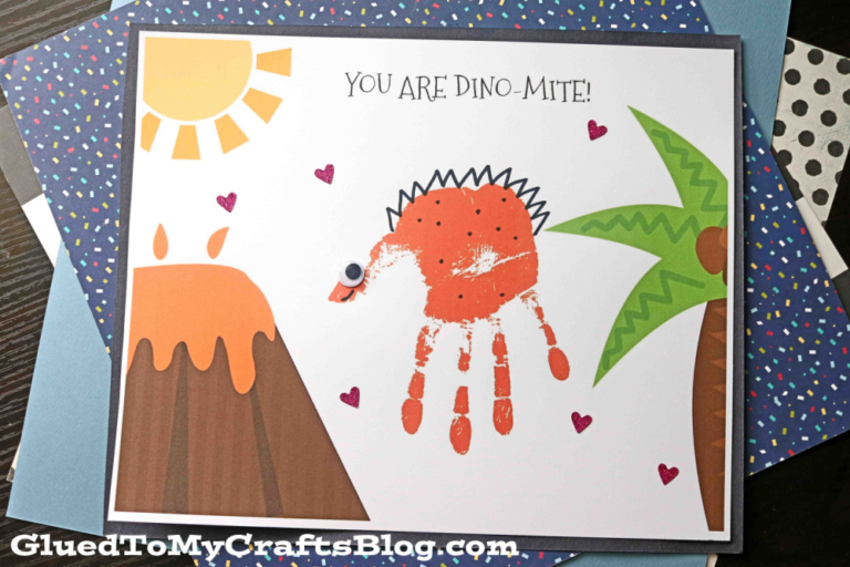 Handprint Dinosaur Keepsake Printable