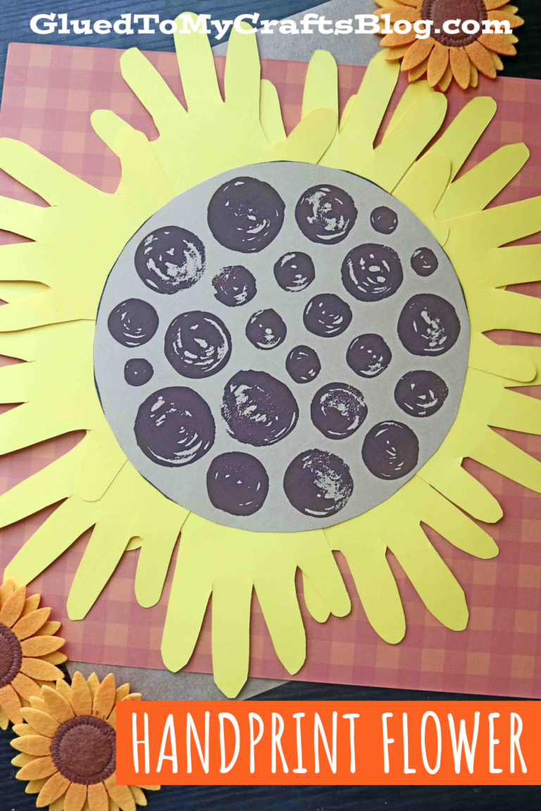Handprint Sunflower Craft Idea For Kids