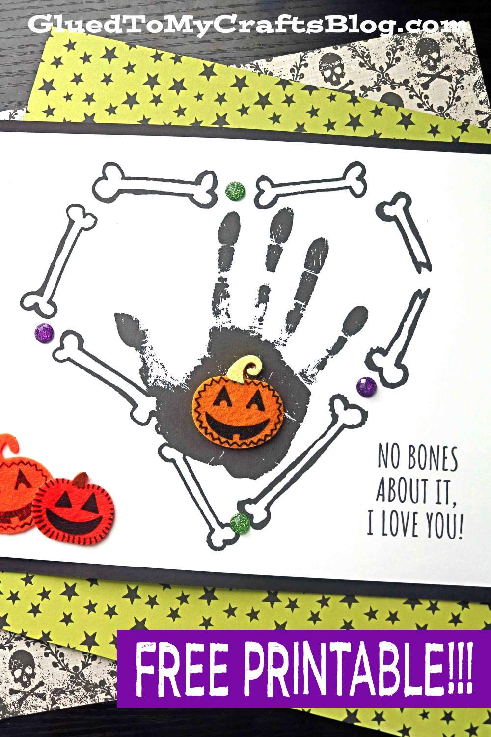 Handprint No Bones About It Keepsake Craft