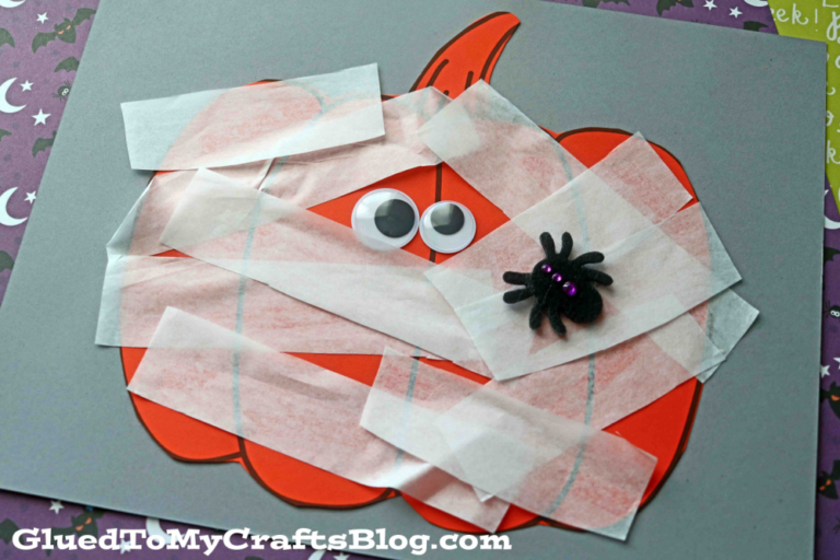 Paper Pumpkin Mummy Craft Idea For Halloween