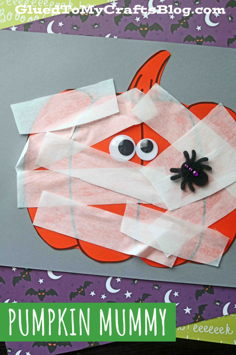 Paper Pumpkin Mummy Craft Idea For Halloween