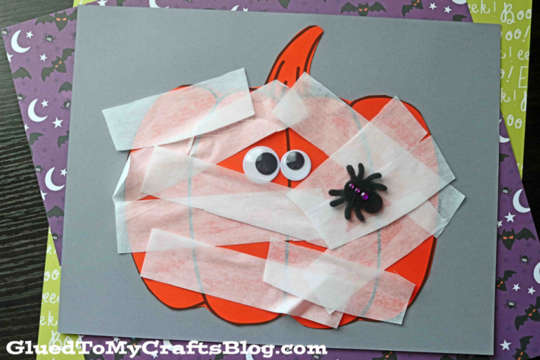 Paper Pumpkin Mummy Craft Idea For Halloween