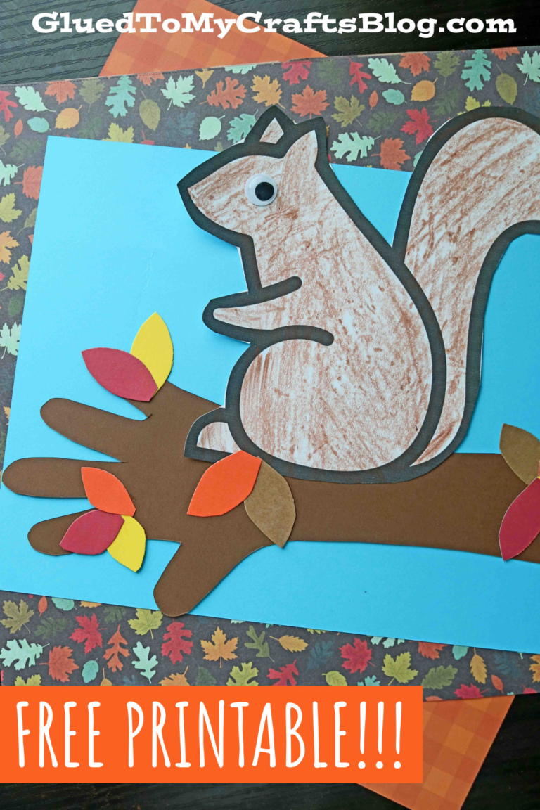 Squirrel On Tree Branch Craft Idea For Kids
