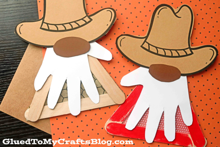 Popsicle Stick Cowboy Craft Idea For Kids