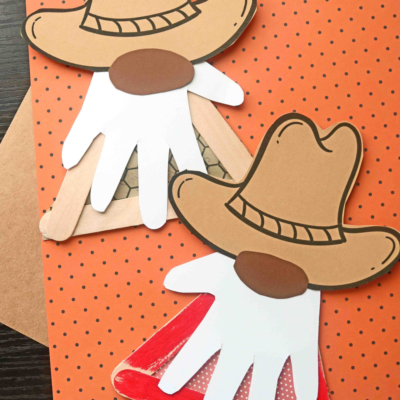 Paper Bag Cowboy Puppet - Glued To My Crafts - Let's Get Crafty!