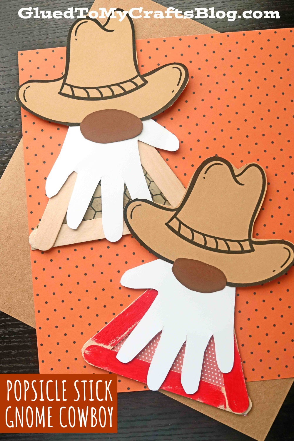 Popsicle Stick Cowboy Craft Idea For Kids