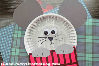 Peeking Winter Mouse In Mitten Craft